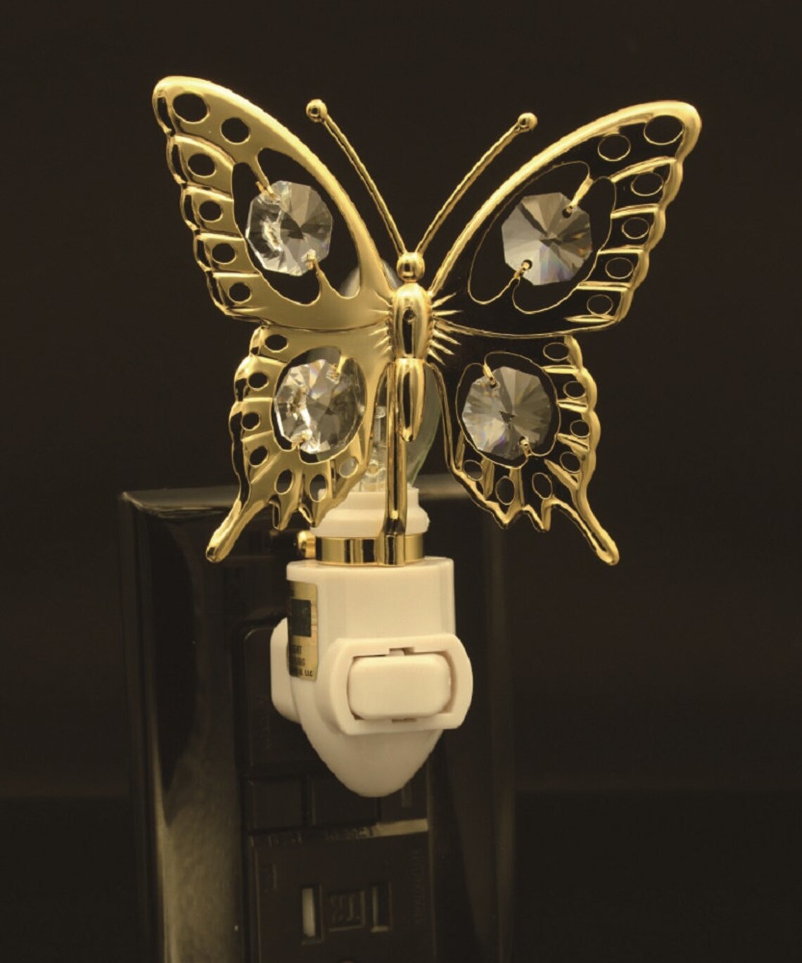 24K Gold Plated Butterfly Handcrafted Luxury Night Light | Etsy