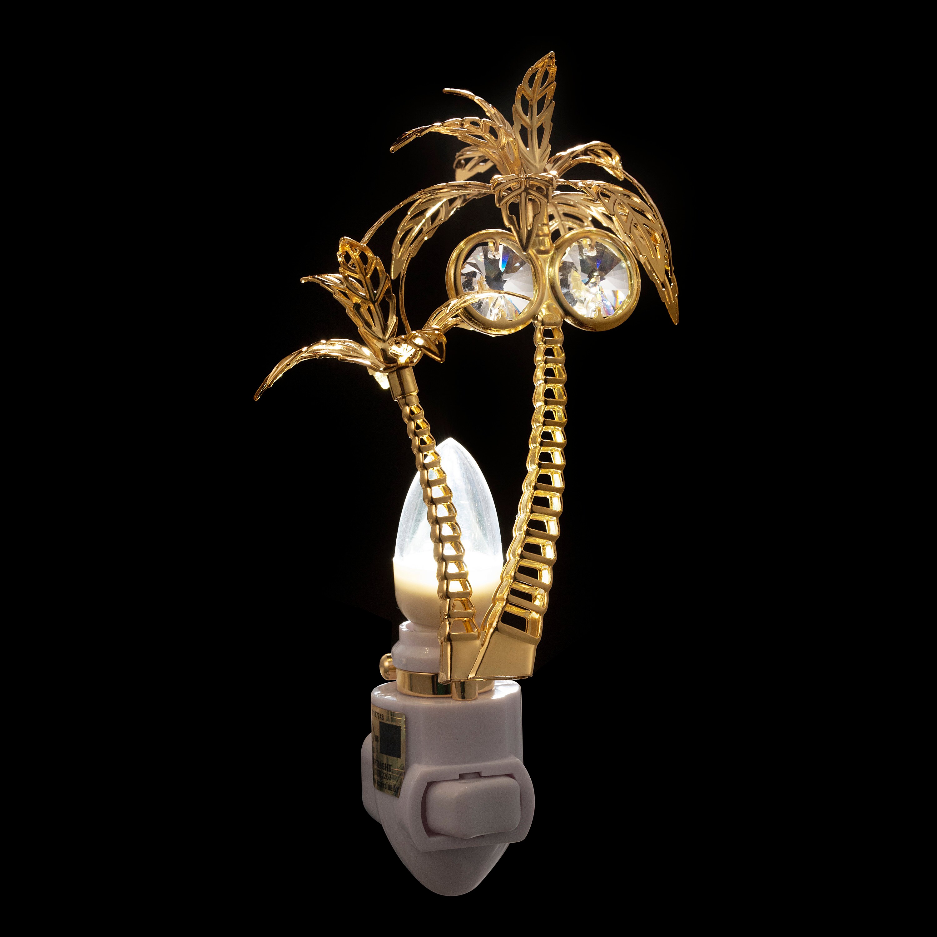 24K Gold Plated Palm Tree Handcrafted Luxury Night Light Decorated ...