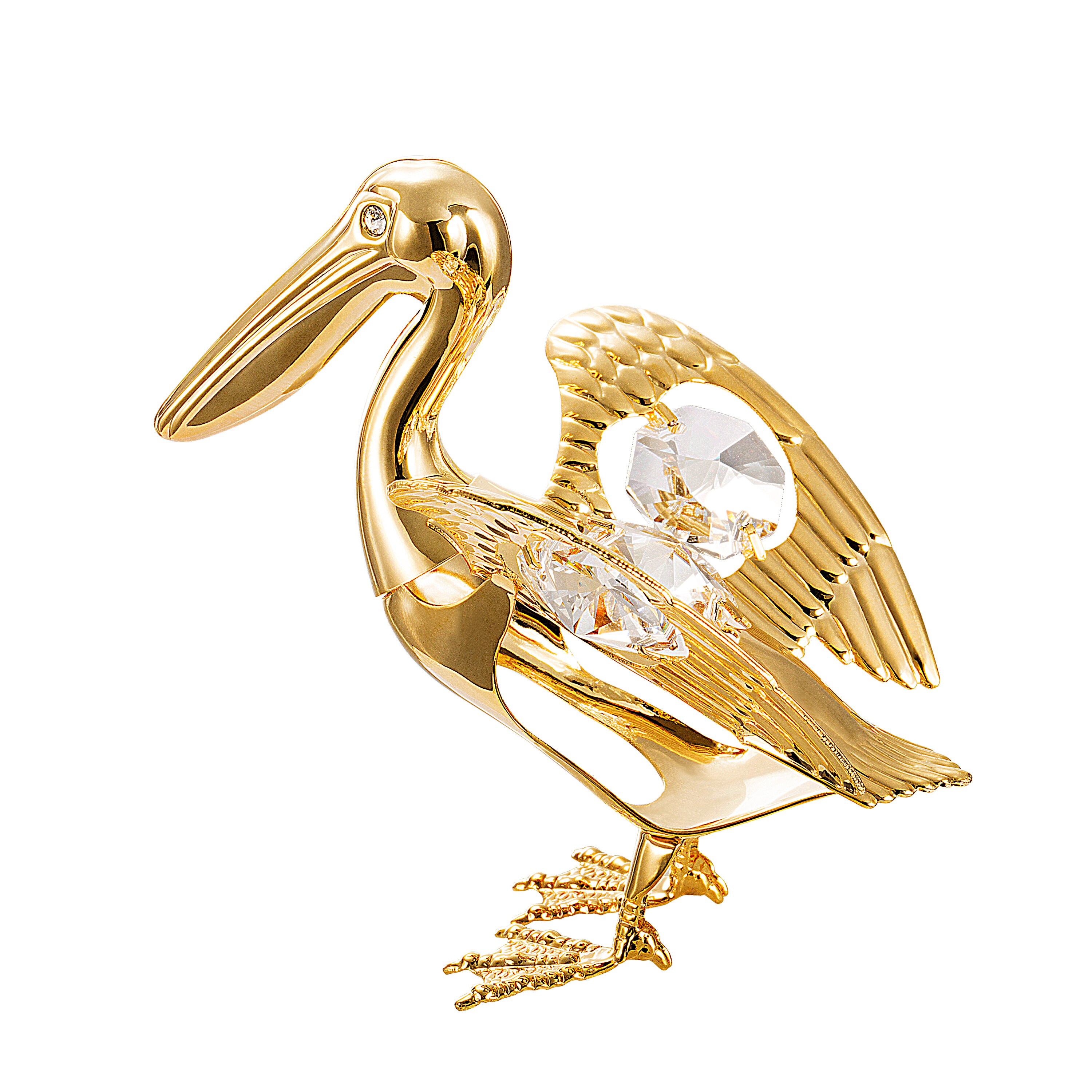 Handmade 24K Gold Plated Pelican Hand Decorated With Swarovski - Etsy ...