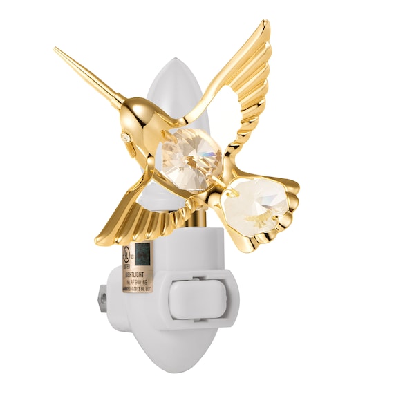 24K Gold Plated Handcrafted Hummingbird Luxury Night Light | Etsy