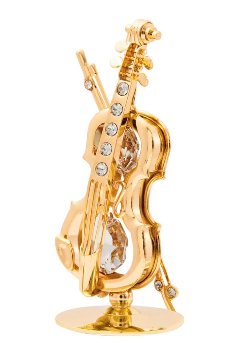 Handmade 24K Gold Plated Violin Hand Decorated With Swarovski - Etsy