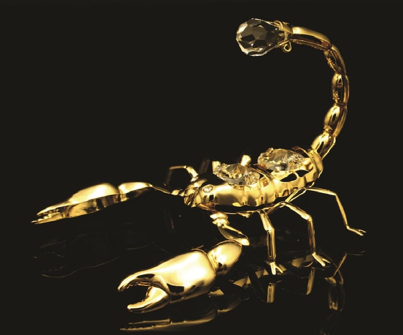 Handmade 24K gold plated scorpion hand decorated with | Etsy