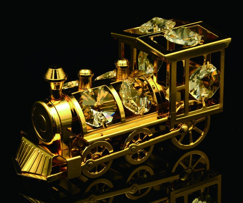 Handmade Gold Silver Plated Locomotive Train Hand Decorated - Etsy