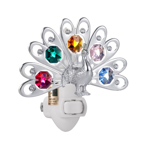 24K Gold Plated Peacock Handcrafted Luxury Night Light - Etsy