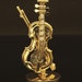 Handmade 24K Gold Plated Violin Hand Decorated With Swarovski Crystals ...