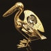 Handmade 24K Gold Plated Pelican Hand Decorated With Swarovski Crystals ...