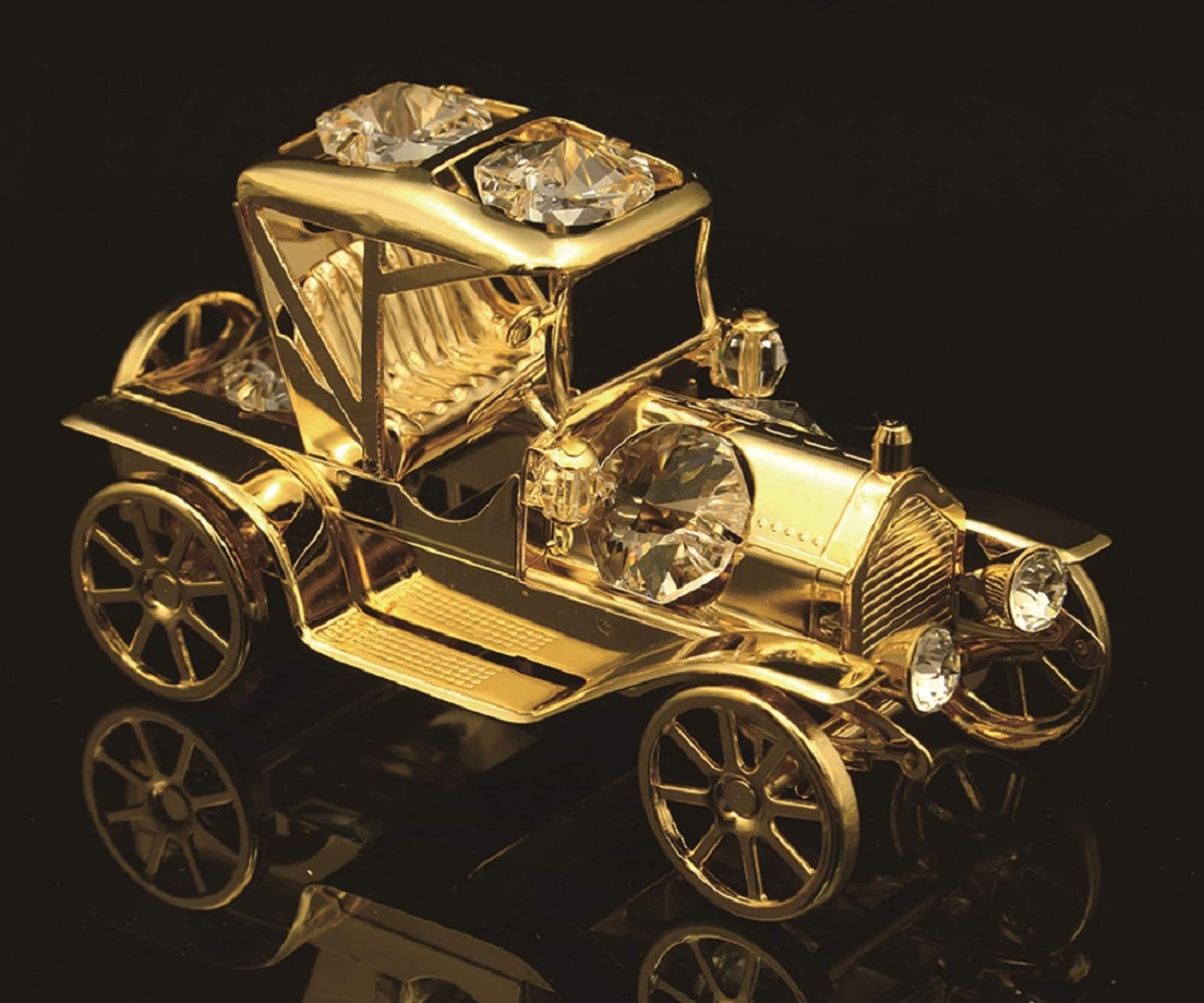 Handmade 24K Gold Plated Vintage Car Hand Decorated W/ Swarovski ...