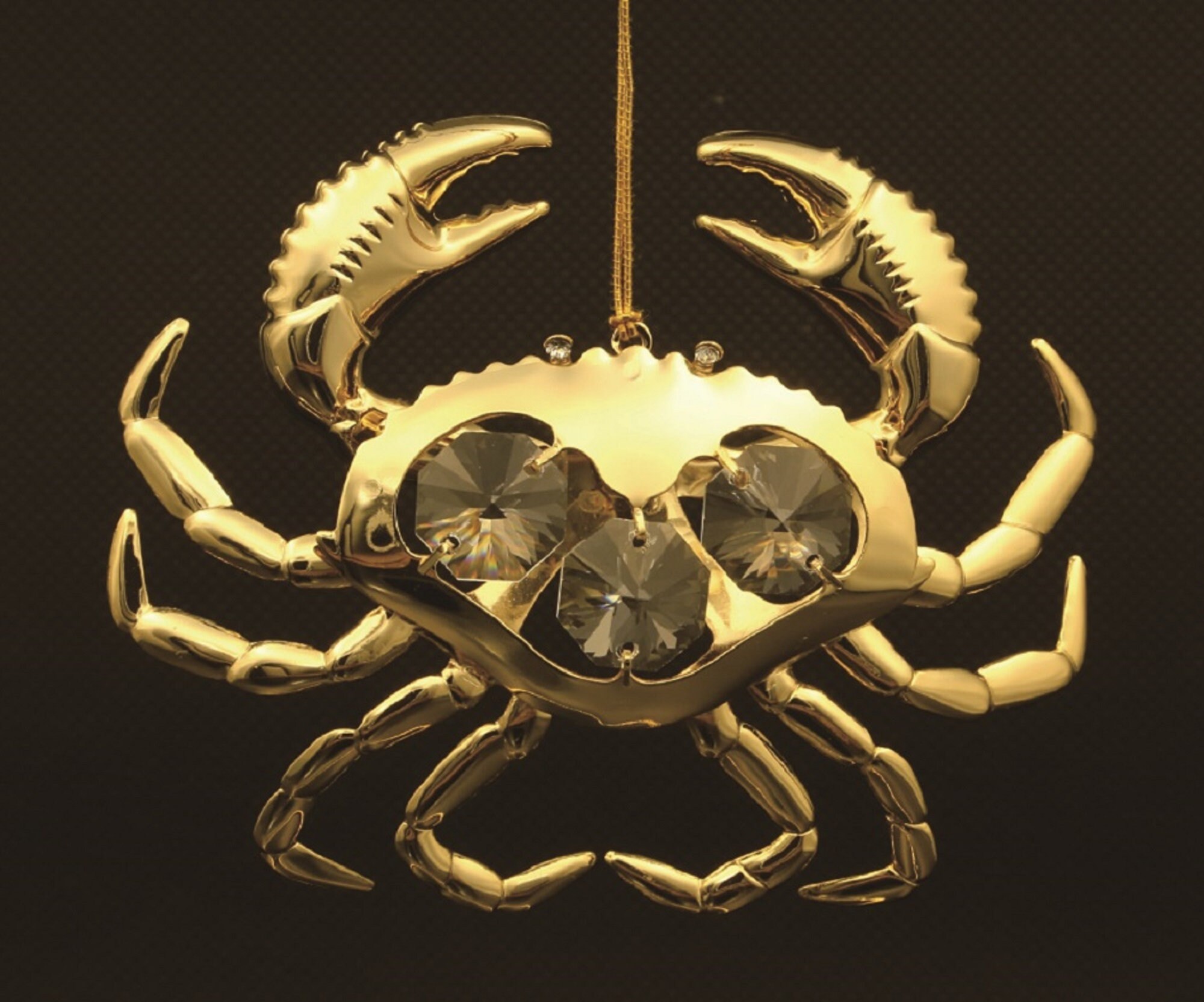 Handmade 24K Gold Plated Crab Hand Decorated With Swarovski - Etsy