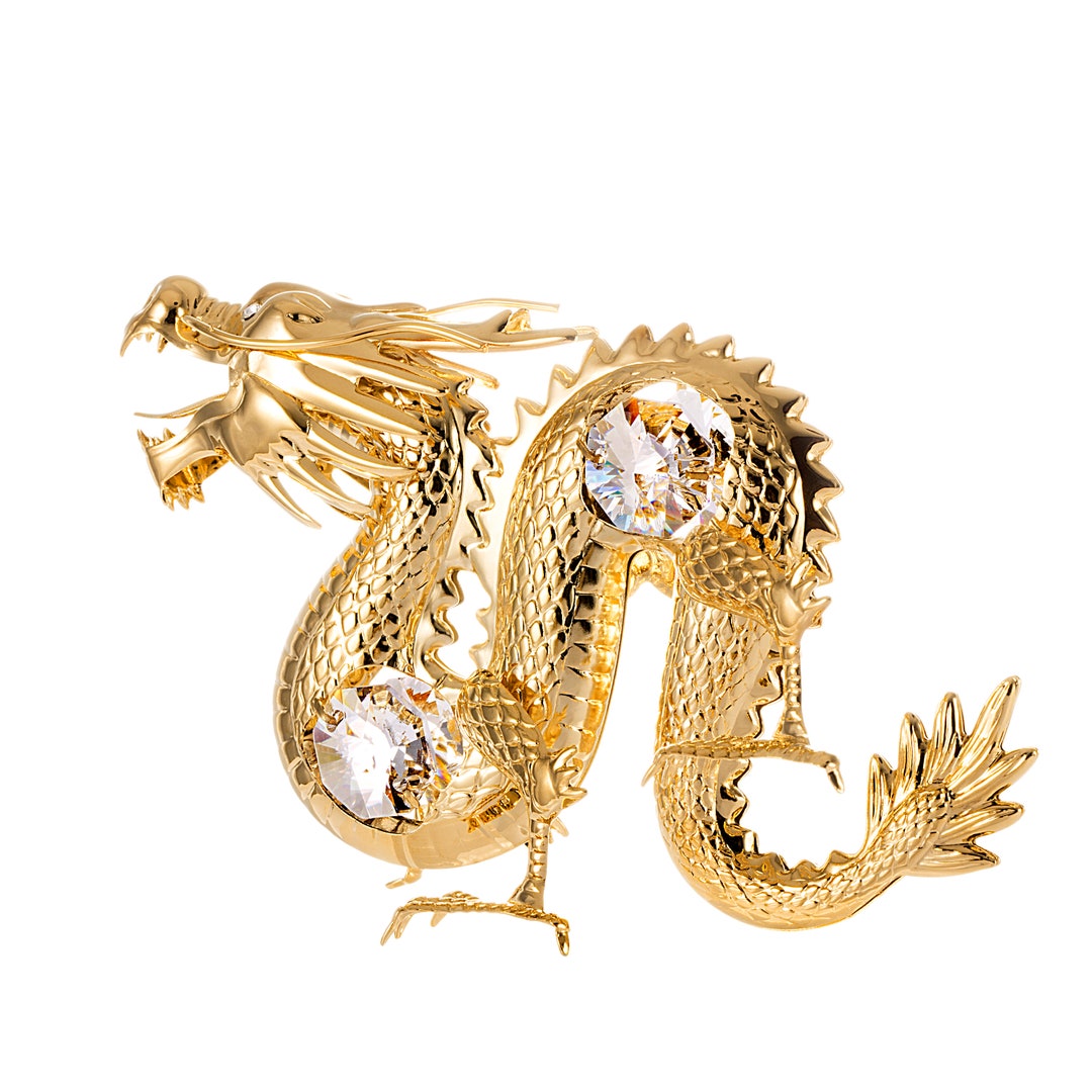 Handmade 24K Gold Plated Dragon Hand Decorated With Swarovski Crystals ...