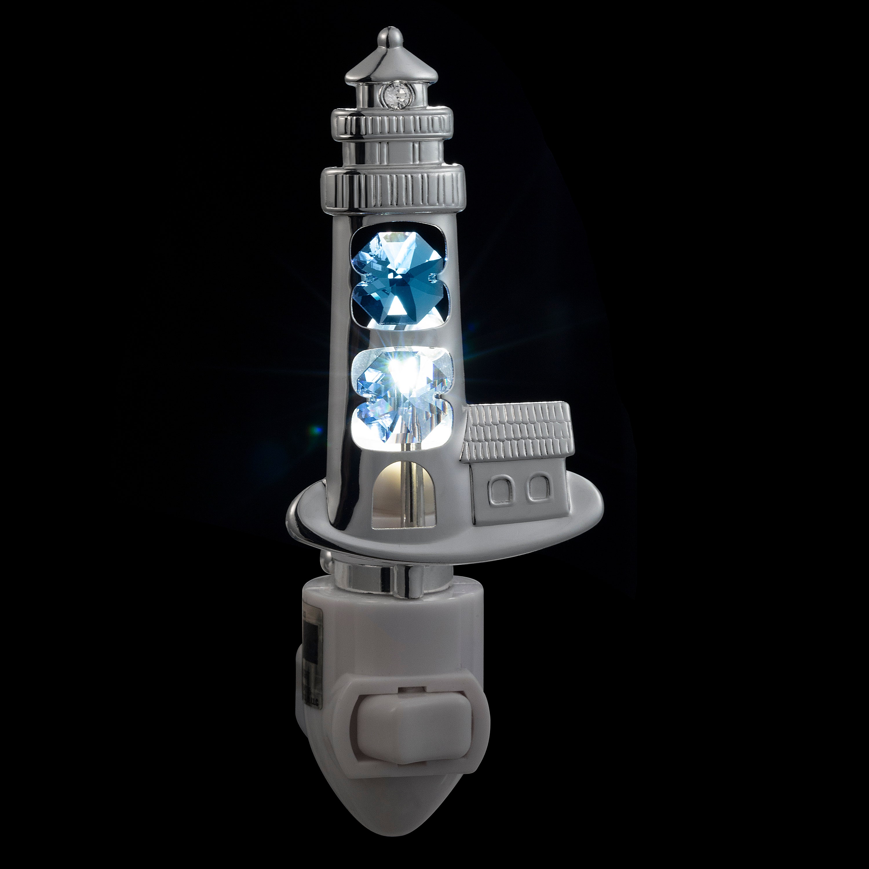 24K Gold Plated Lighthouse Handcrafted Luxury Night Light Decorated ...