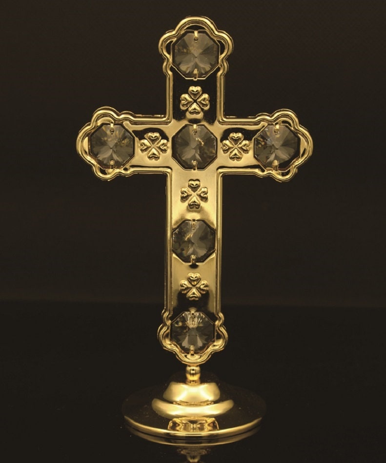 Handmade 24K Gold Silver Plated Holy Cross Hand Decorated | Etsy