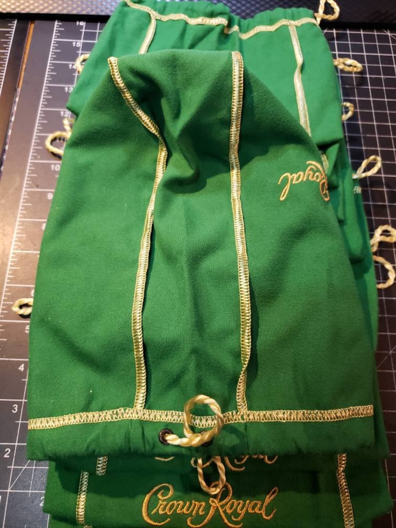 50 - Fifty - Crown Royal Cloth Bags GREEN 1000ml Size FREE SHIPPING! - Etsy