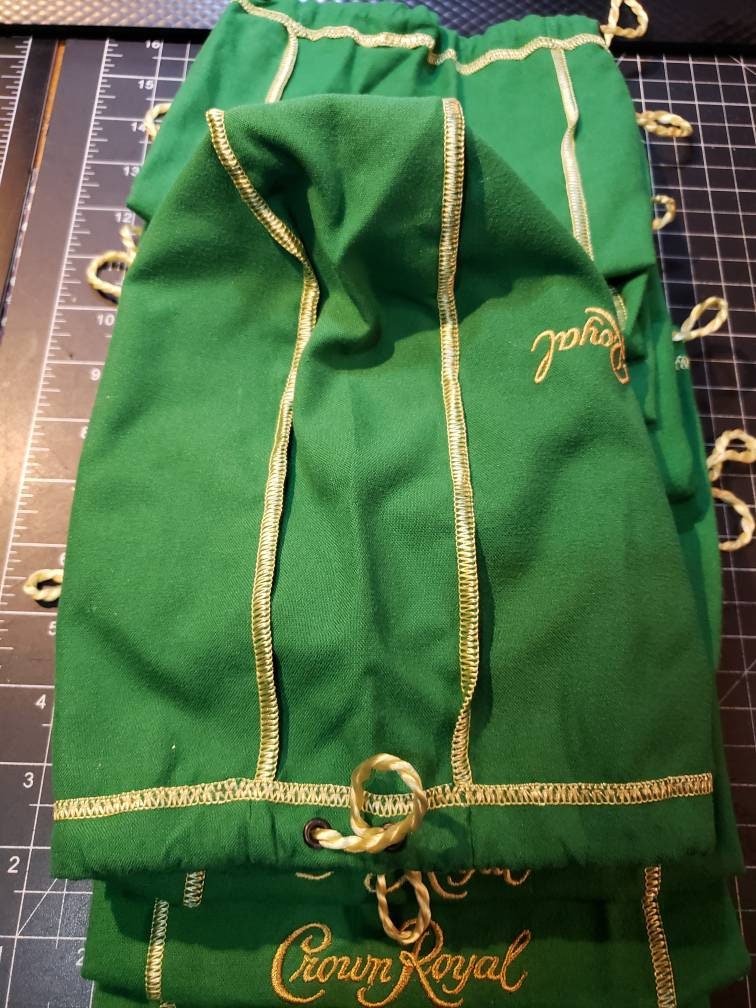 50 - Fifty - Crown Royal Cloth Bags GREEN 1000ml Size FREE SHIPPING! - Etsy