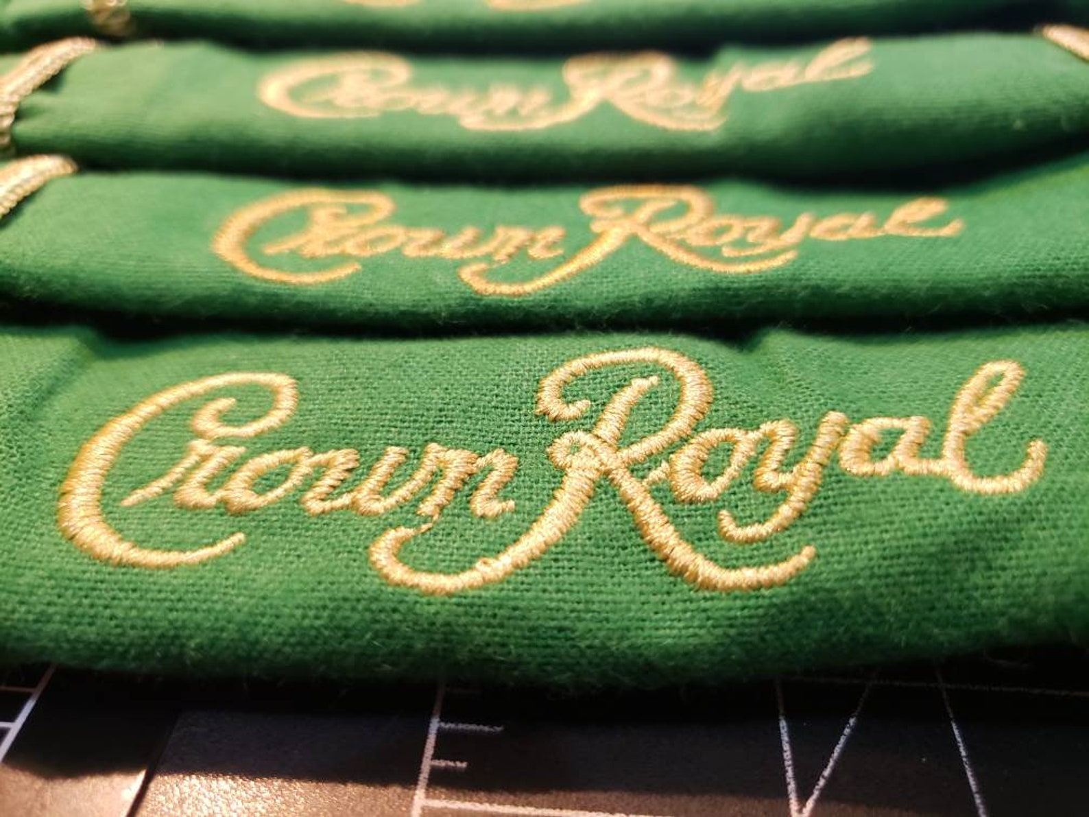50 - Fifty - Crown Royal Cloth Bags GREEN 1000ml Size FREE SHIPPING! - Etsy