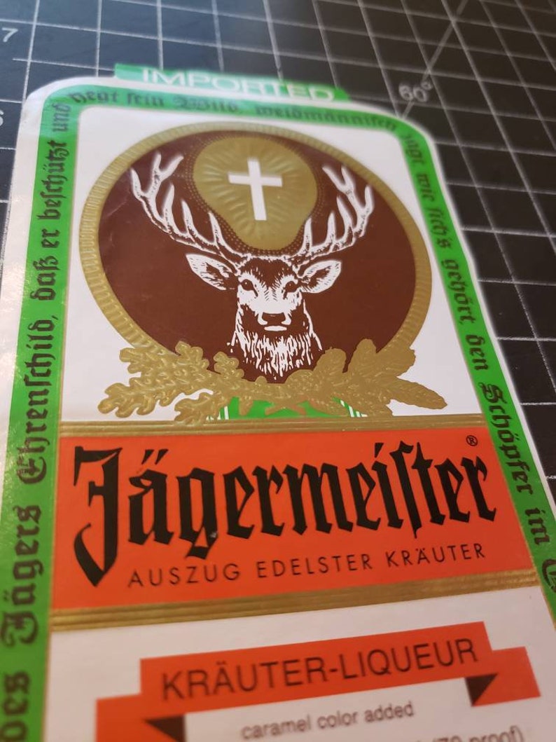 99 Vintage Jagermeister Labels 1000ml Bottle RARE Ninety Nine Great for ...
