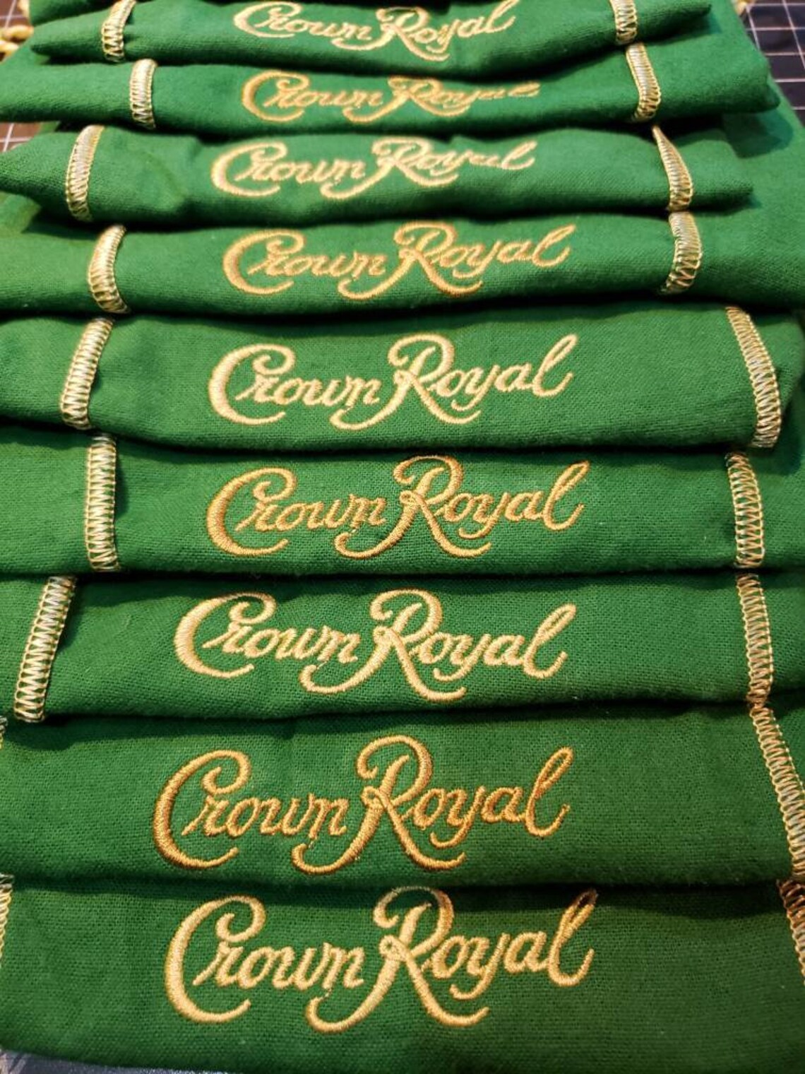 50 - Fifty - Crown Royal Cloth Bags GREEN 1000ml Size FREE SHIPPING! - Etsy
