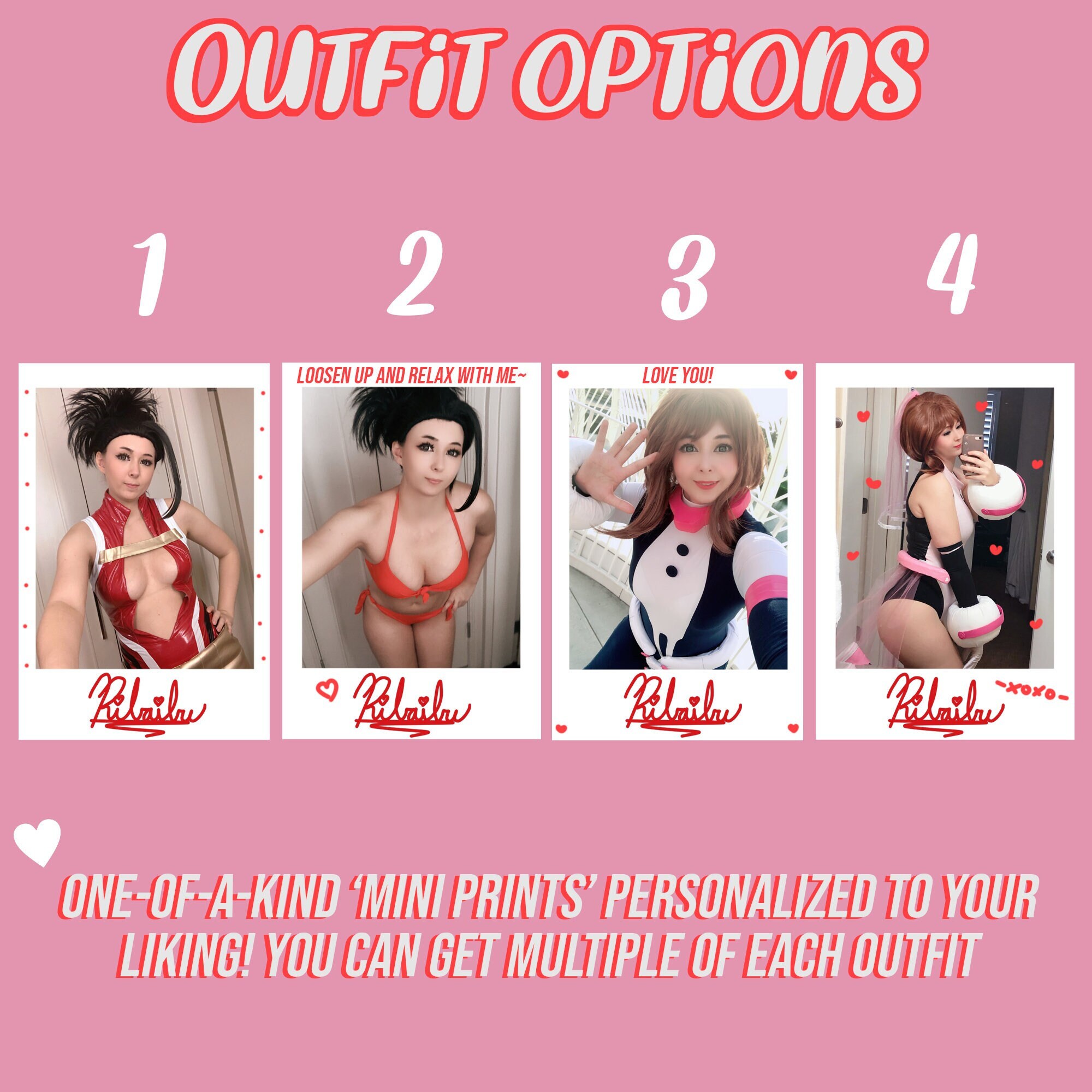 NSFW Momo Yaoyorozu Ochako Uraraka Cosplay 'mini Prints'/instax BNHA My Hero Academia - Etsy