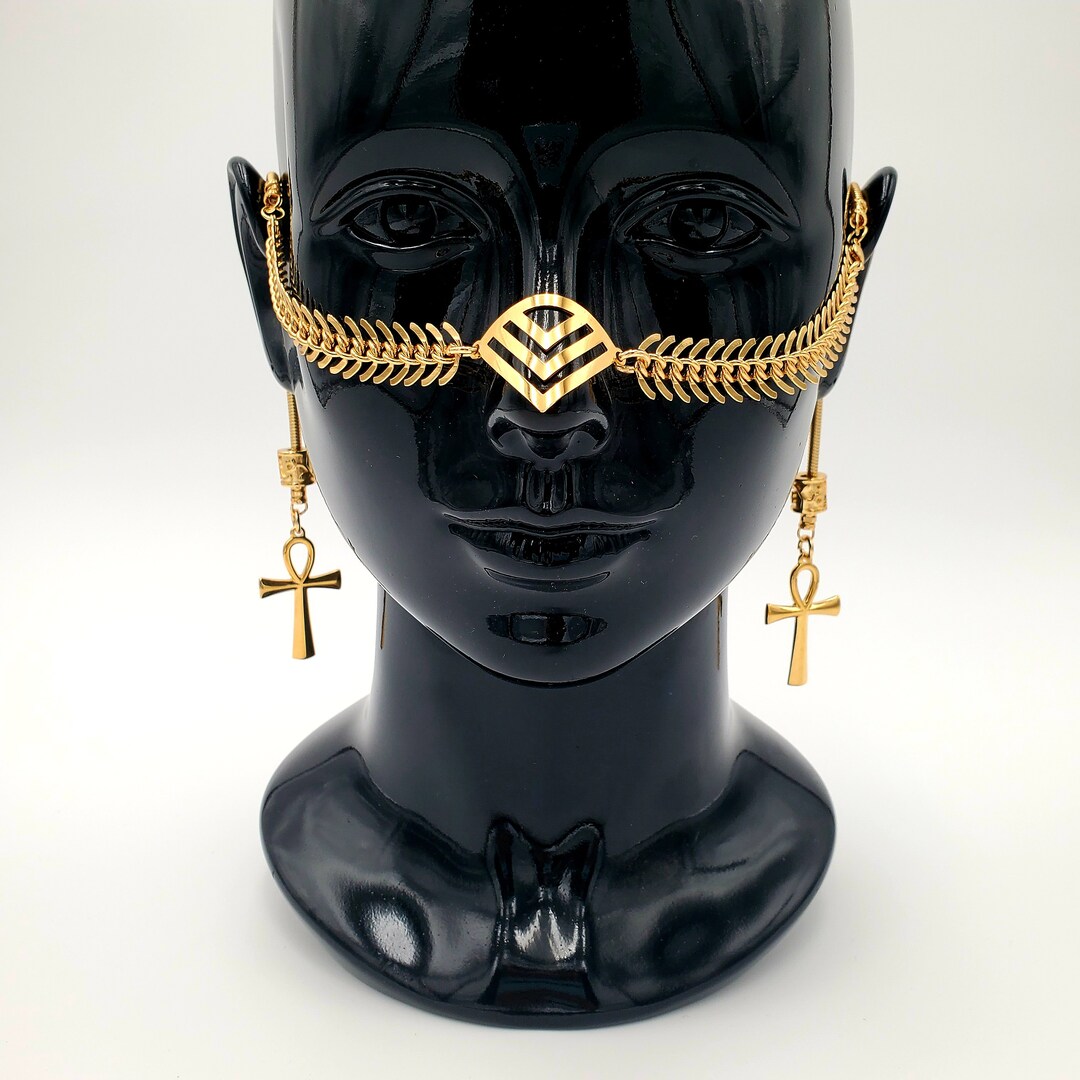 Golden Ankh Facechain - Etsy