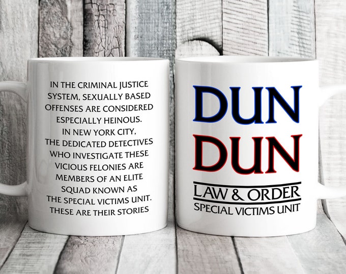 Law and Order SVU Mug, Dun Dun Mug, Law and Order Gift, Law & Order ...