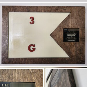 Custom Wood Guidon Plaque With Brass Plate, Any Branch, Military Gift ...