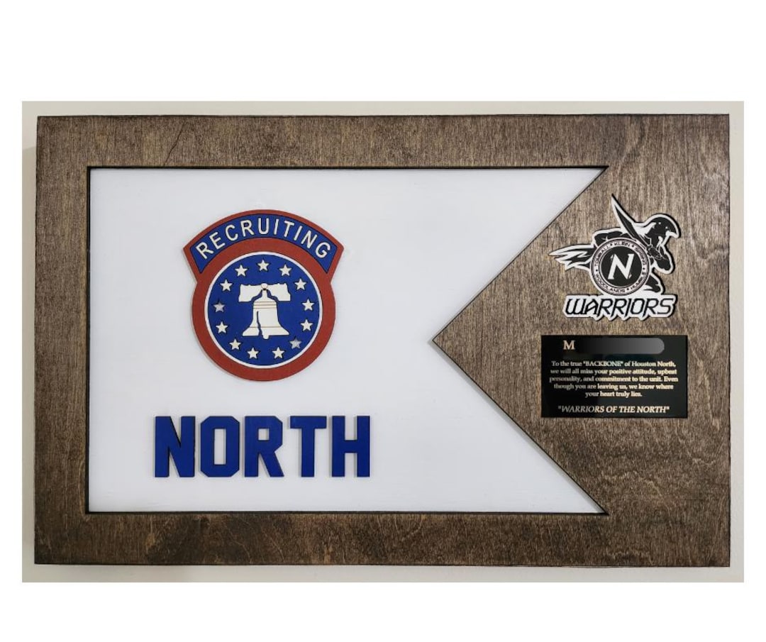 Recruiting Custom Wood Guidon Plaque, Military Gift, PCS, Award ...