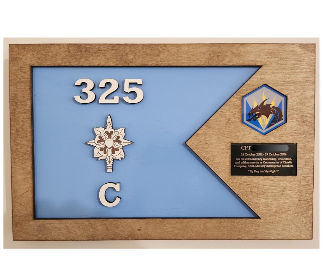 Military Intelligence Custom Wood Guidon Plaque, Military Gift, PCS ...