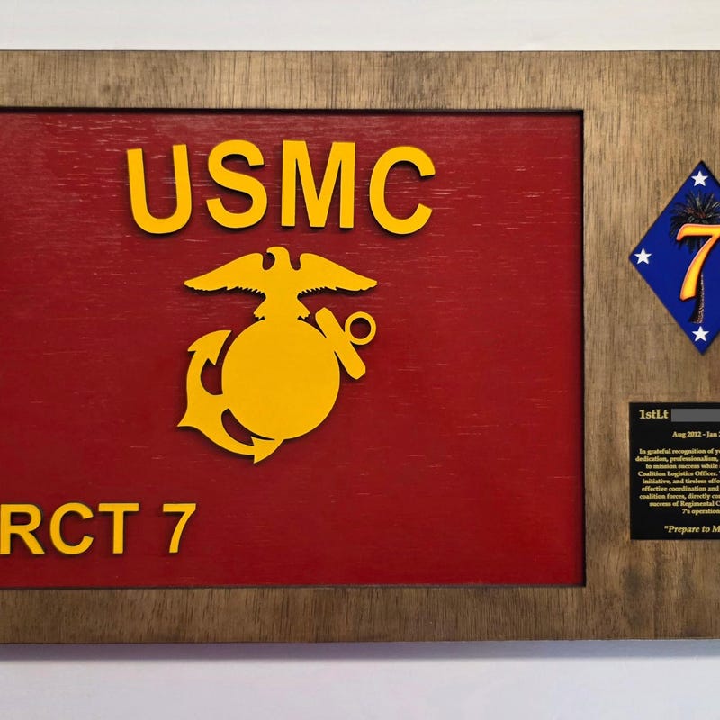 Usmc Going Away Plaque - Etsy