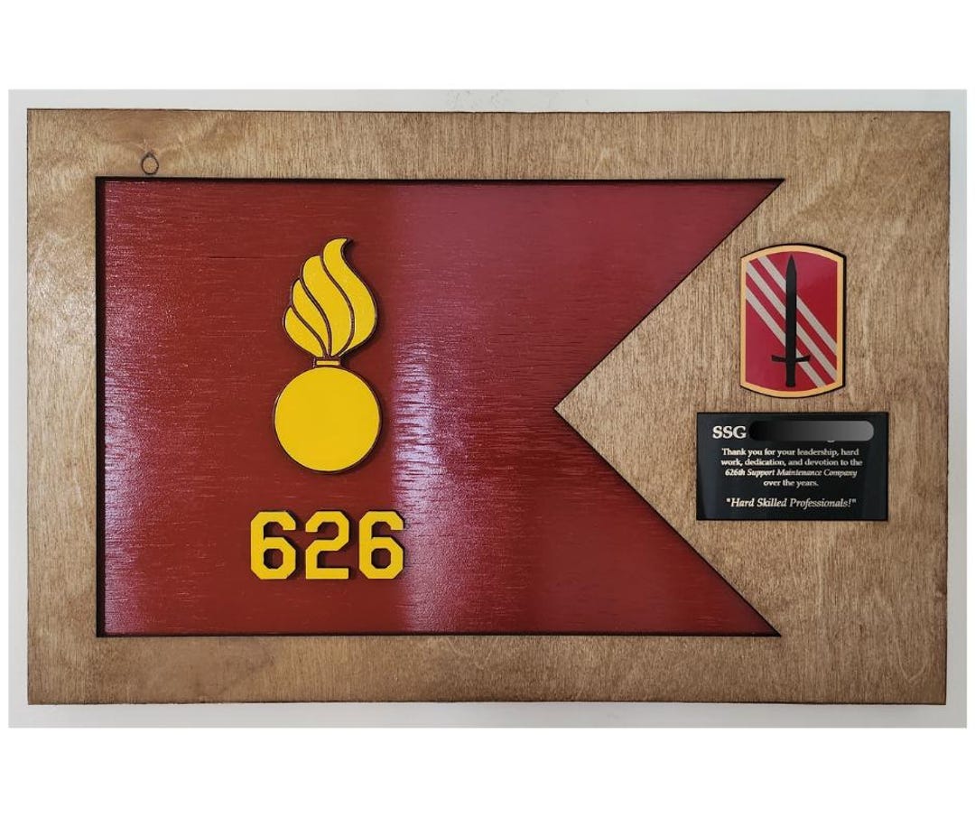 Ordnance Custom Wood Guidon Plaque, Military Gift, PCS, Award ...