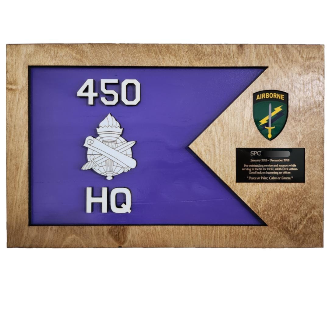 Civil Affairs Custom Wood Guidon Plaque, Military Gift, PCS, Award ...