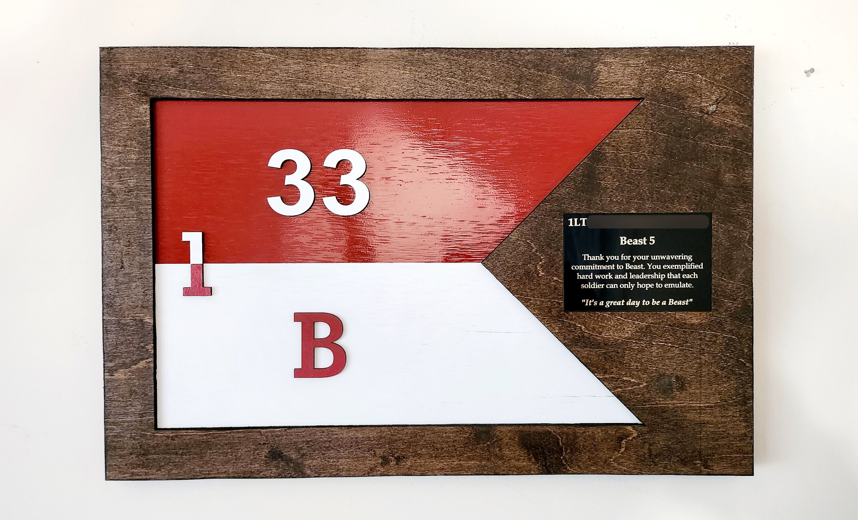 Cavalry Custom Wood Guidon Plaque With Brass Plate, Any Branch ...