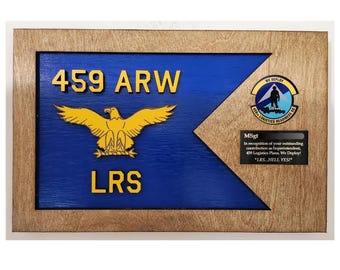 Custom Wood Guidon Plaque With Brass Plate, Any Branch, Military Gift ...