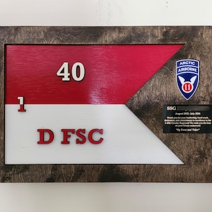 Cavalry Custom Wood Guidon Plaque With Sublimated Color Crest & Brass ...