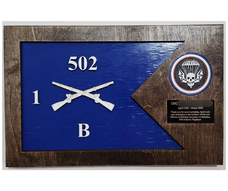 Infantry Custom All Wood Guidon Plaque | Military ETS, PCS, Retirement ...