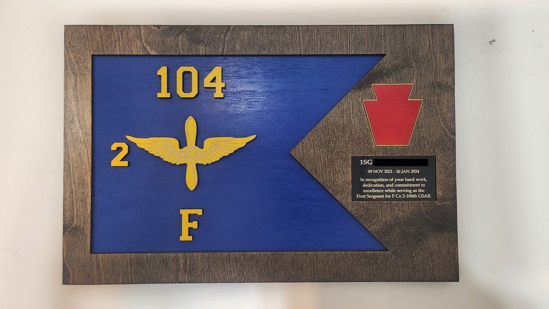 Aviation Custom Wood Guidon Plaque, Any Branch, Military Gift, PCS ...