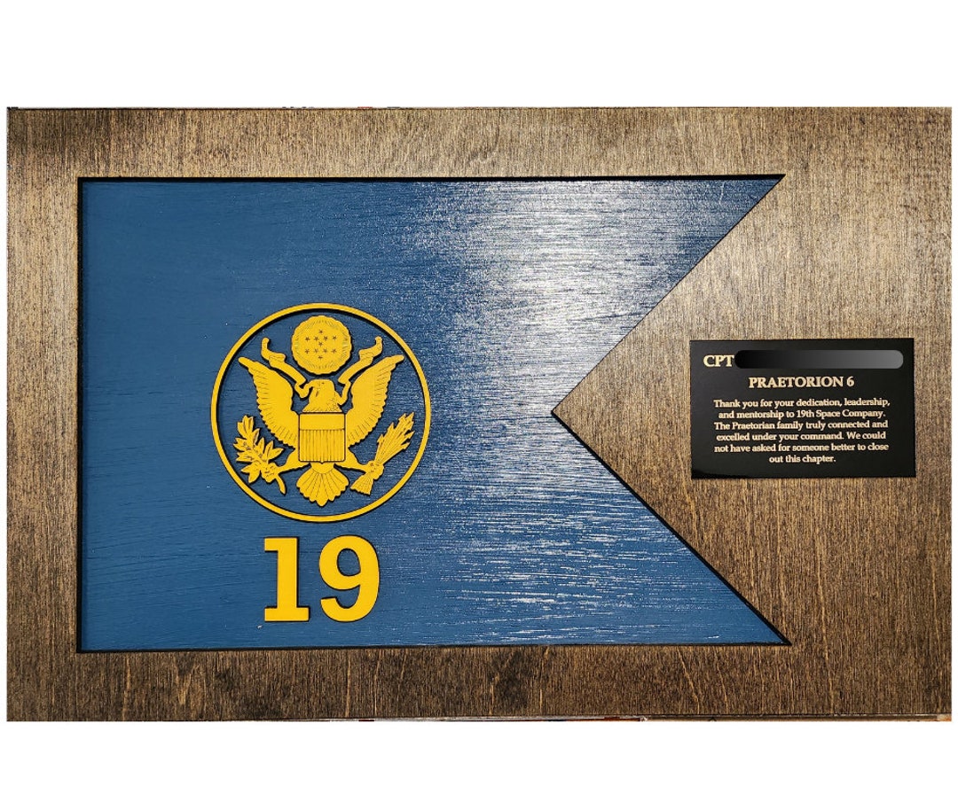 Branch Immaterial Custom Wood Guidon Plaque, Military Gift, PCS ...