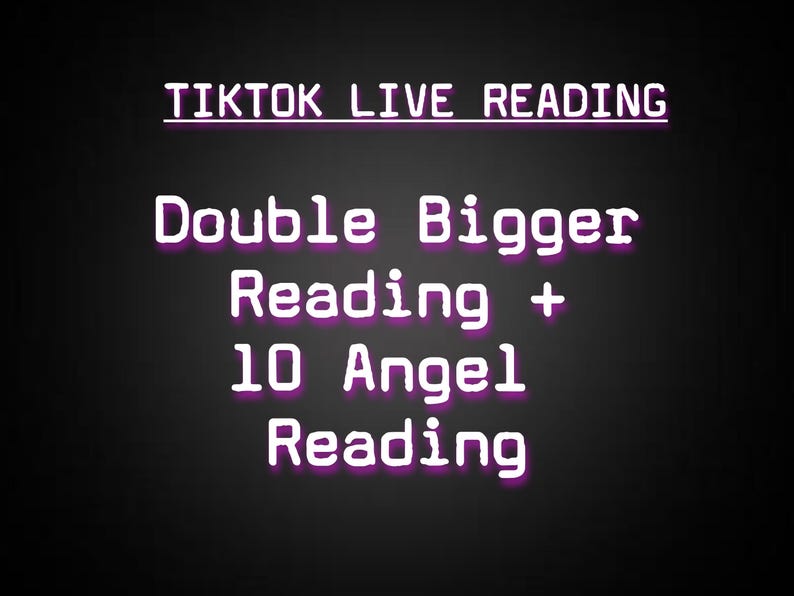 Tiktok Live Reading (double Bigger Reading + 10 Card Angel) - Etsy