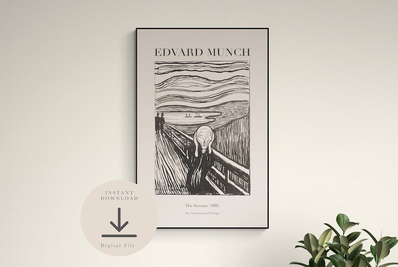 Edvard Munch - the Scream Printable Wall Art - Etsy