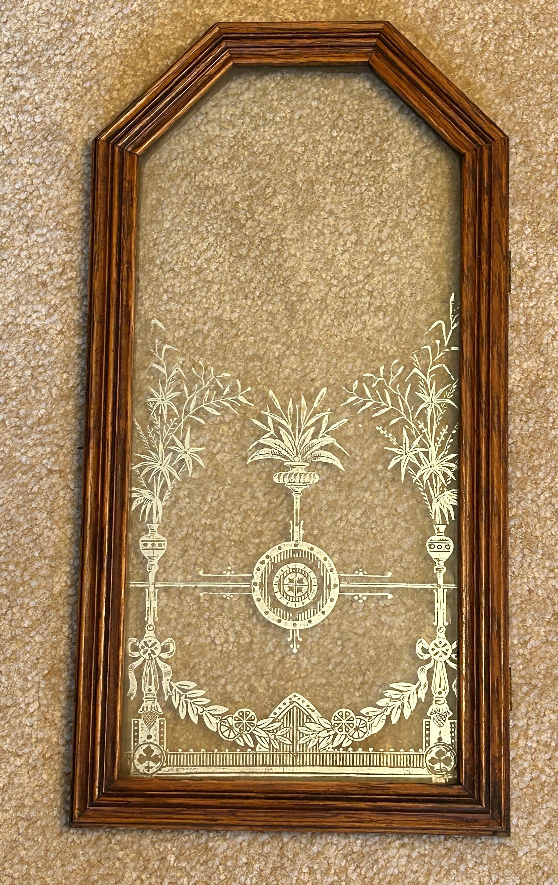 Antique Decorative Glass Cabinet Door - Etsy