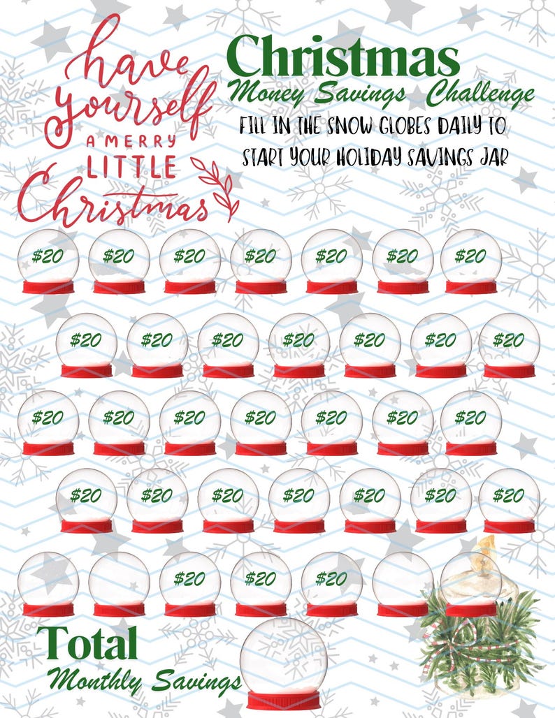 Money Savings Challenge Holiday Bundle - PNG - Etsy