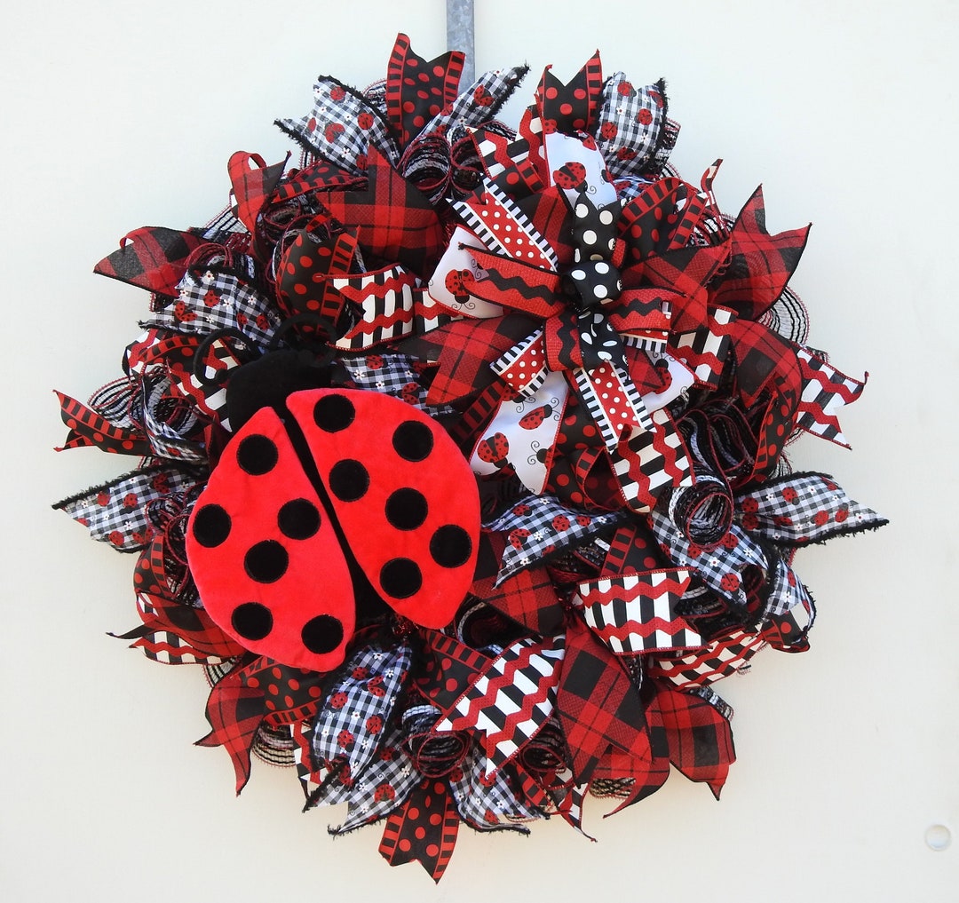 Summer Ladybug Wreath, Everyday Ladybug Wreath - Etsy