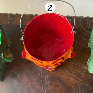 Paper Mache Halloween Bucket Artist Made Vintage Style by Sarah ...
