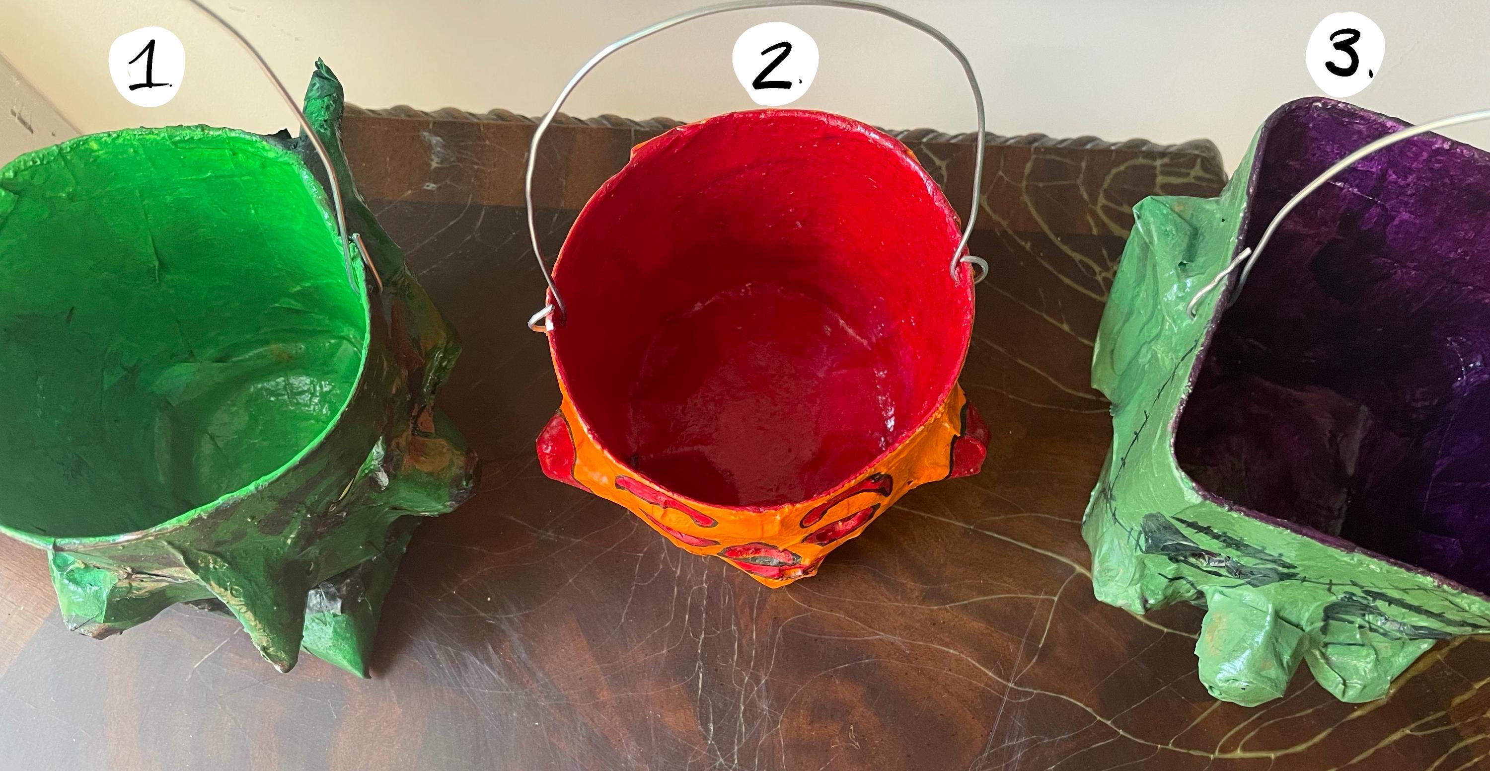 Paper Mache Halloween Bucket Artist Made Vintage Style by Sarah ...