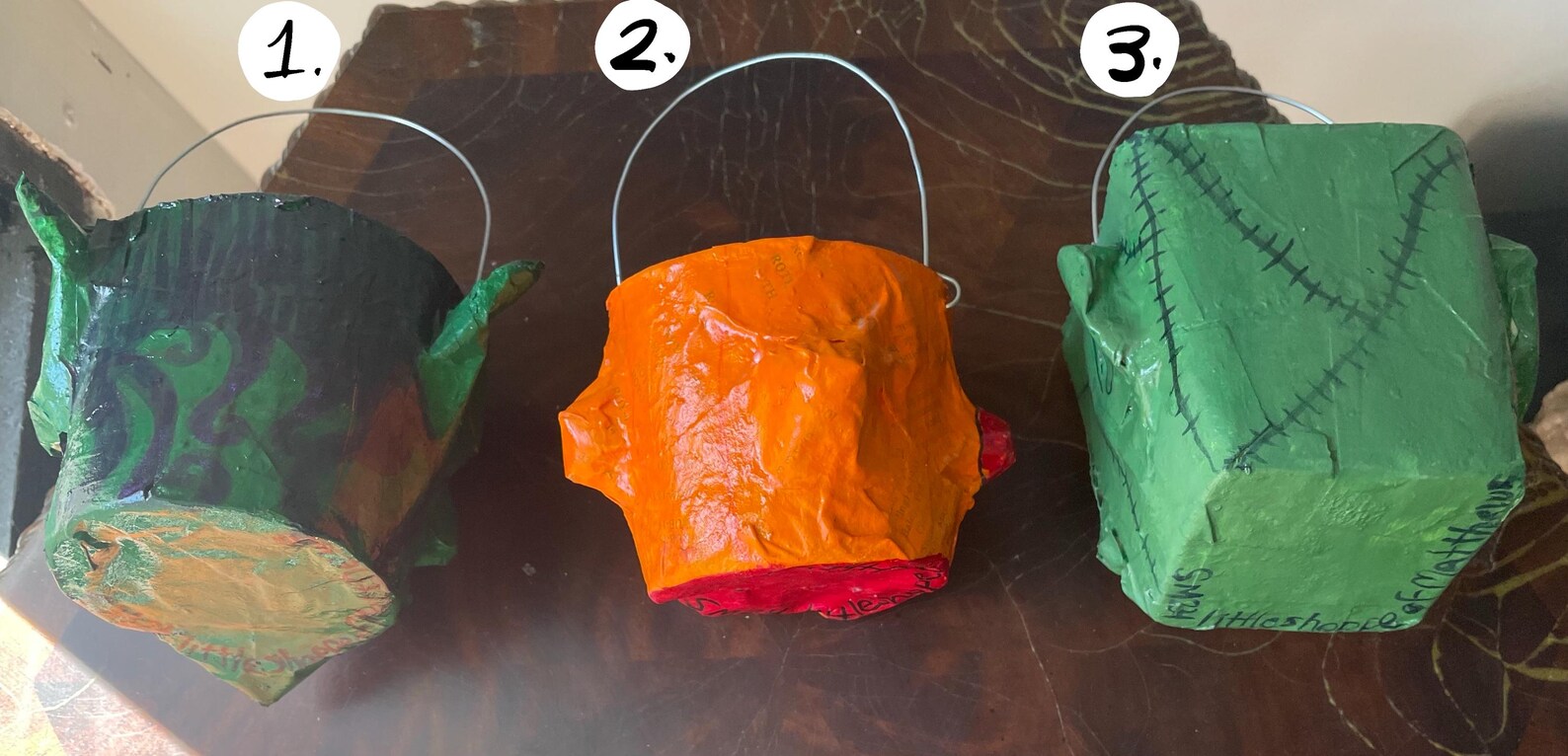 Paper Mache Halloween Bucket Artist Made Vintage Style by Sarah ...