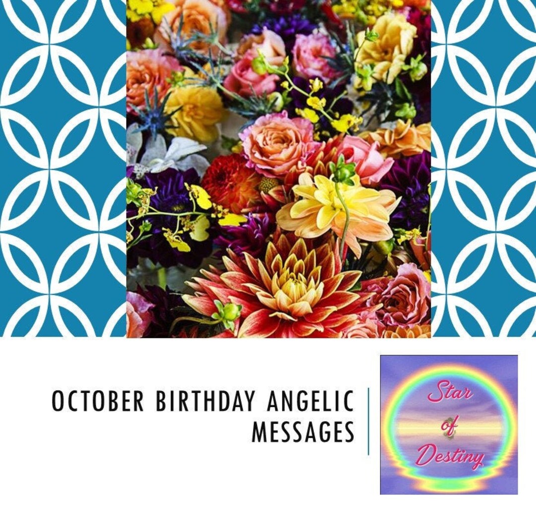 October Angel Birthday Messages Mp3 Plus Printable Birthday - Etsy