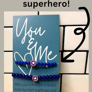 Boy Mom Matching Bracelet, Superhero Bracelet, Mommy and Me Matching ...
