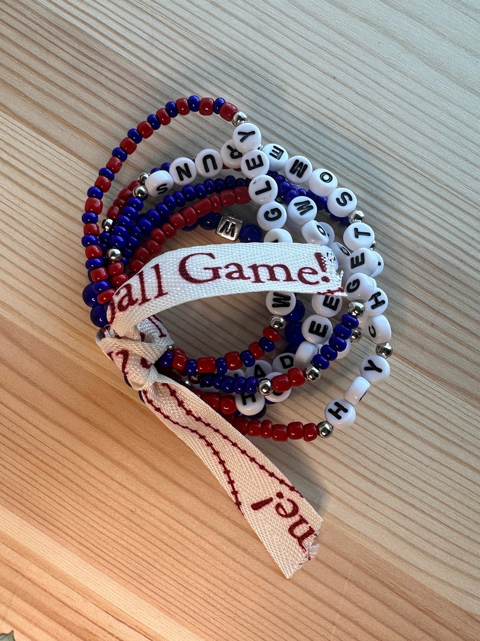 Stack of 3 or More, Chicago Cubs Baseball Bracelet, MLB Spirit Stack ...