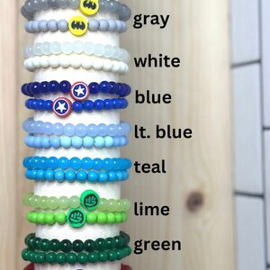 Personalized Superhero Bracelet, Boy Mom Matching Replacement - Etsy