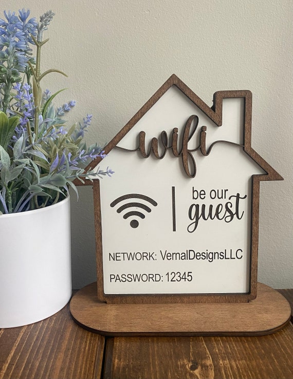 Wifi Network Password Sign Guest Wifi Password Air BNB - Etsy