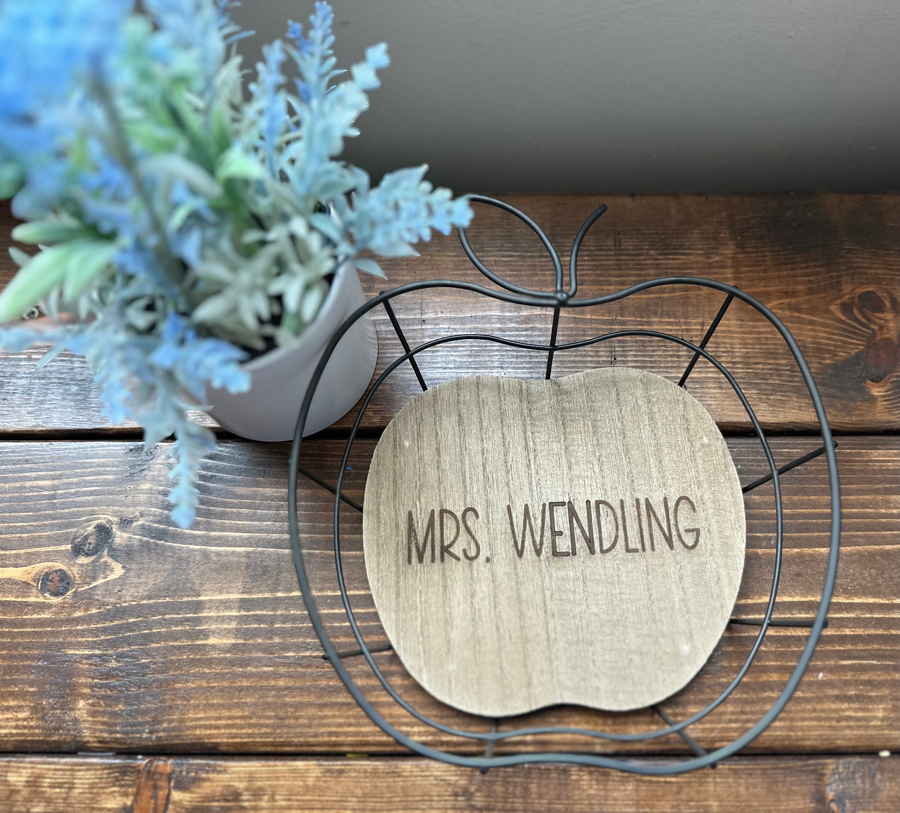 Teacher Basket Teacher Gift Back to School Apple Basket Supplies Basket ...