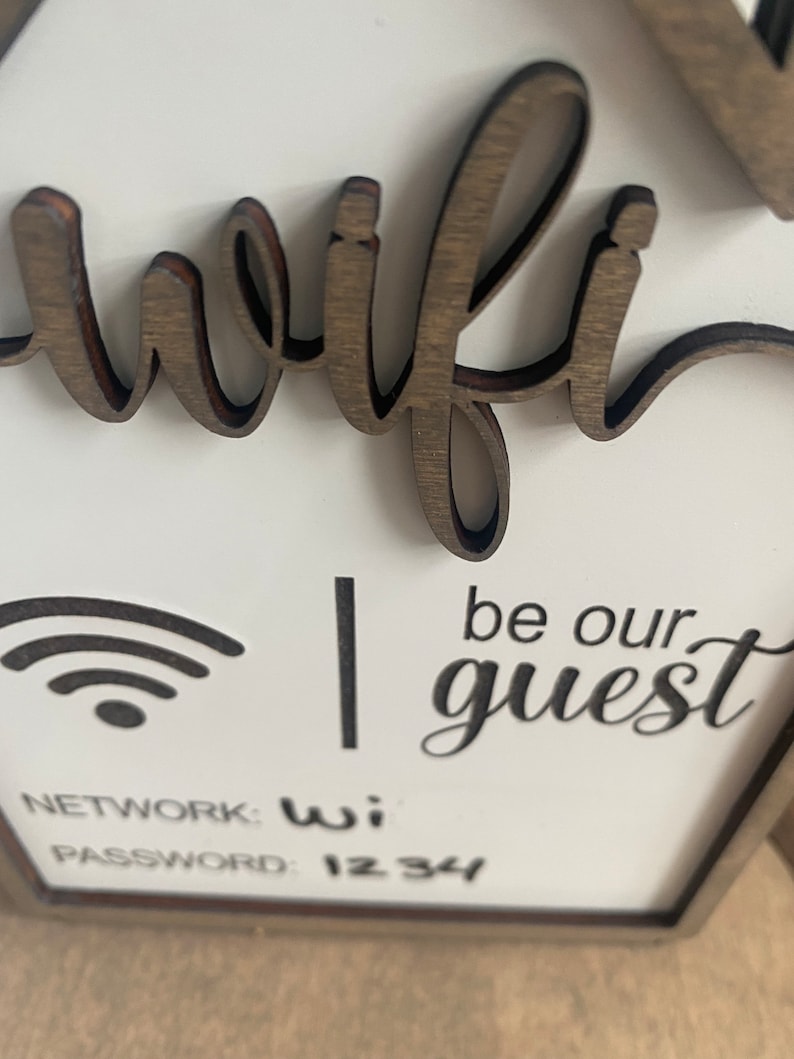Wifi Network Password Sign Guest Wifi Password Air BNB - Etsy